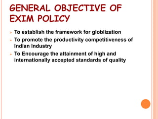 Eximpolicyofindia be-120201004424-phpapp02 | PPT