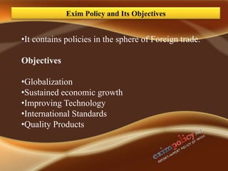 Exim policy project[2] | PPTX