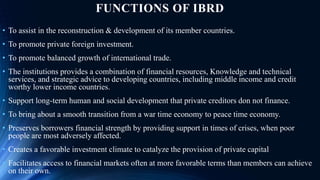 INTERNATIONAL BANK FOR RECONSTRUCTION AND DEVELOPMENT (IBRD) & REGIONAL DEVELOPMENT BANK (RDB ...