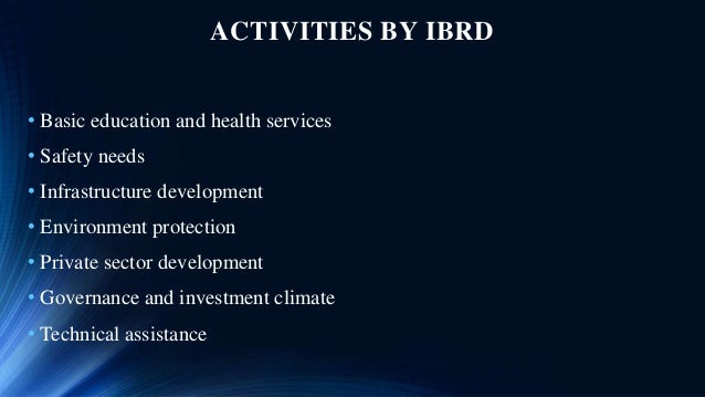 INTERNATIONAL BANK FOR RECONSTRUCTION AND DEVELOPMENT (IBRD) &vREGION…