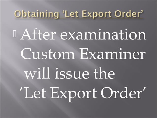 Exim process pp1 | PPT