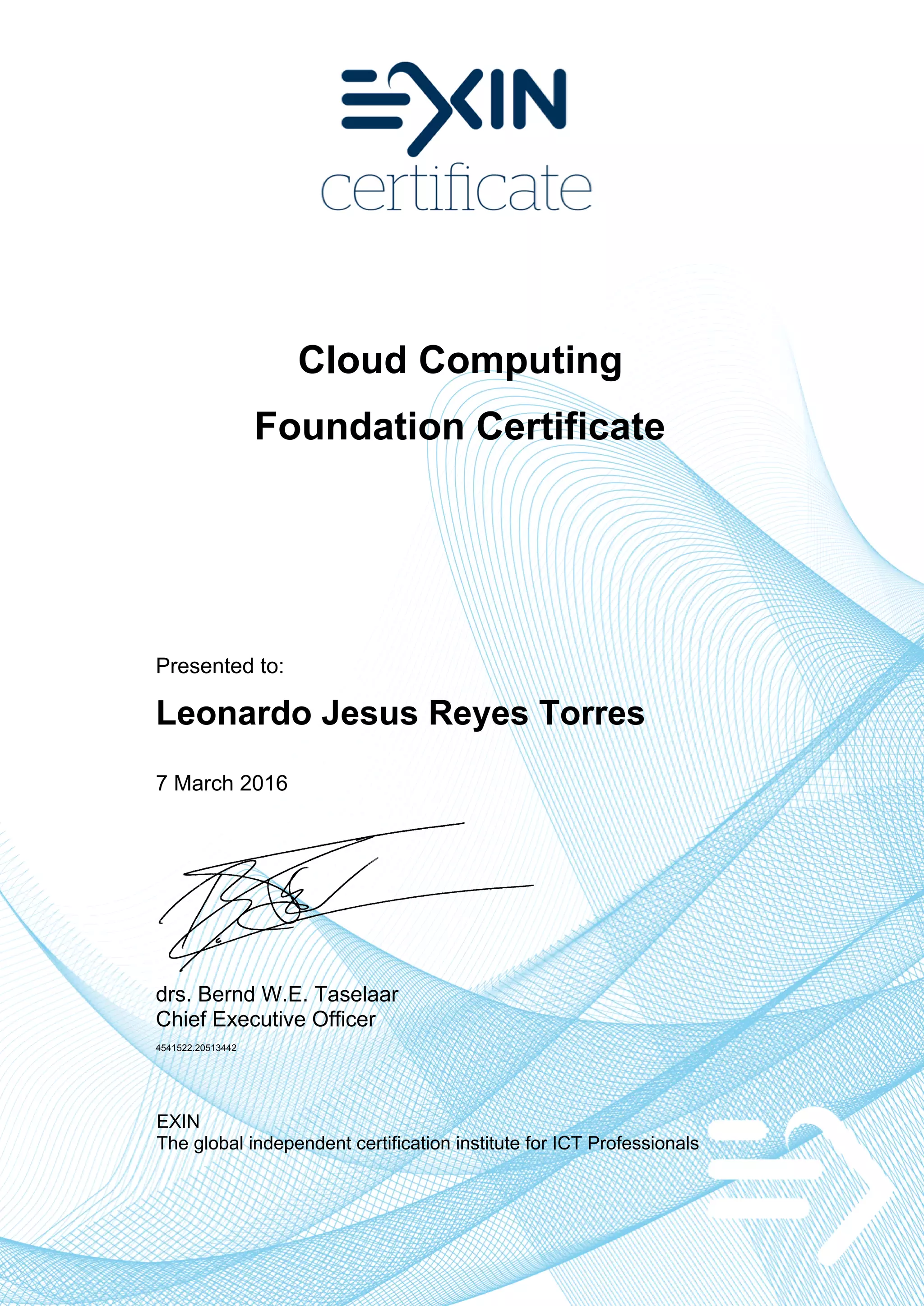 Cloud Computing Foundation - Certificate by EXIN | PDF