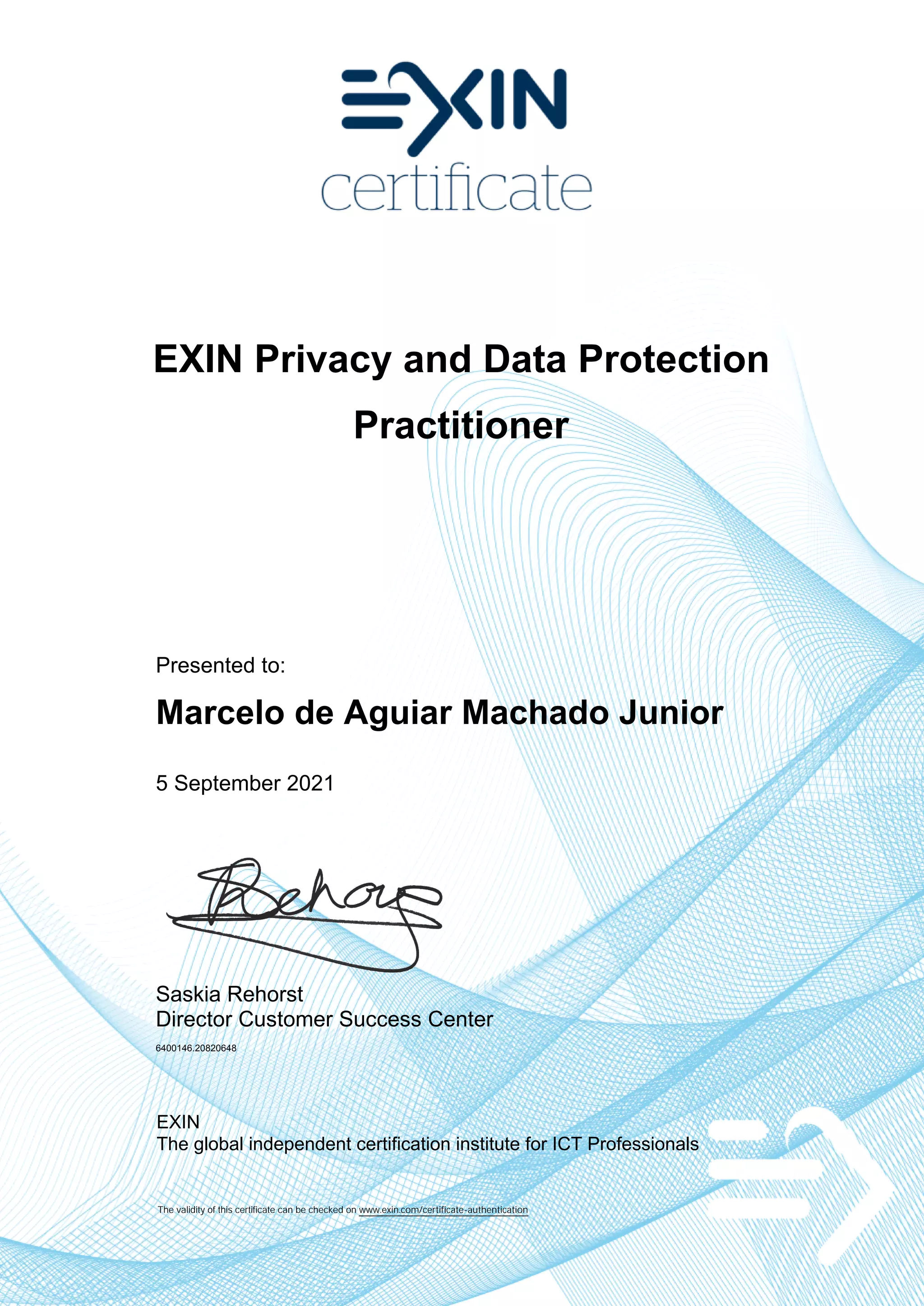 Exin privacy and data protection practitioner certificado | PDF