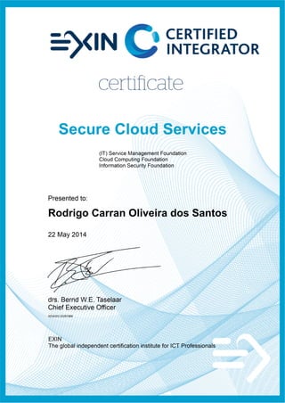 Exin Secure Cloud Services | PDF