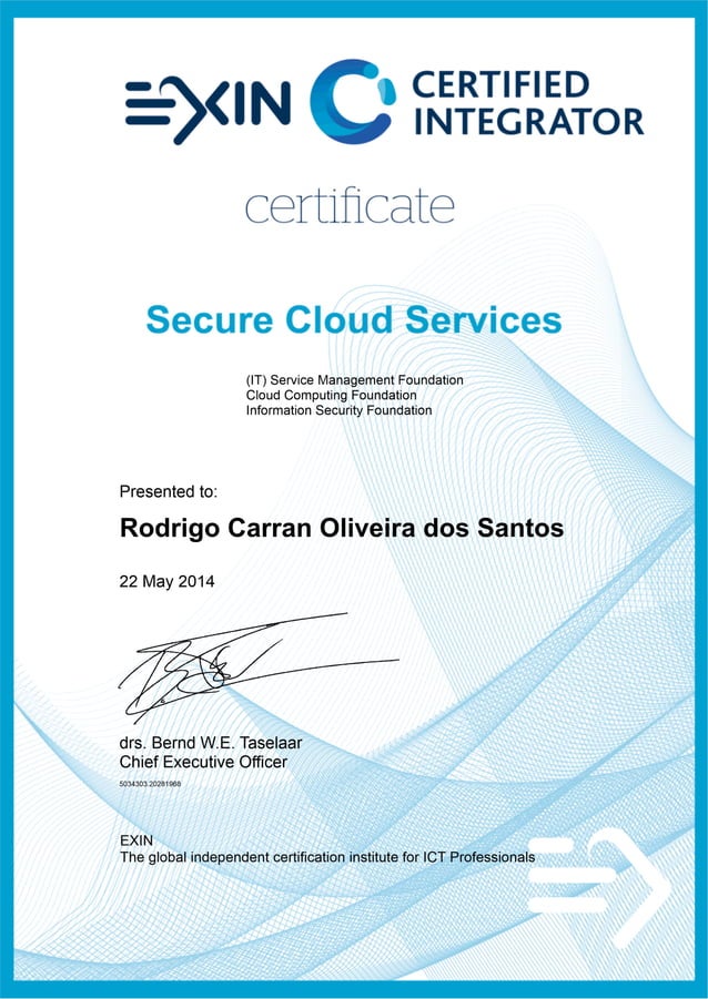 Exin Secure Cloud Services | PDF
