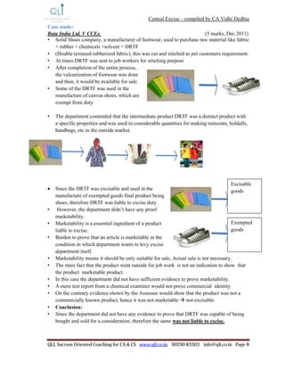 Excise duty notes for CA Final Students | PDF