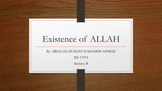 Existence of allah | PPTX