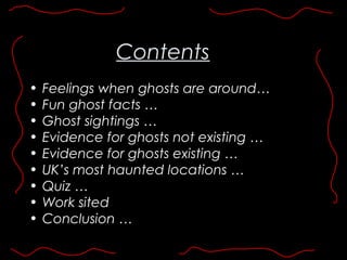 Existence of ghosts by prabu sparks | PPT