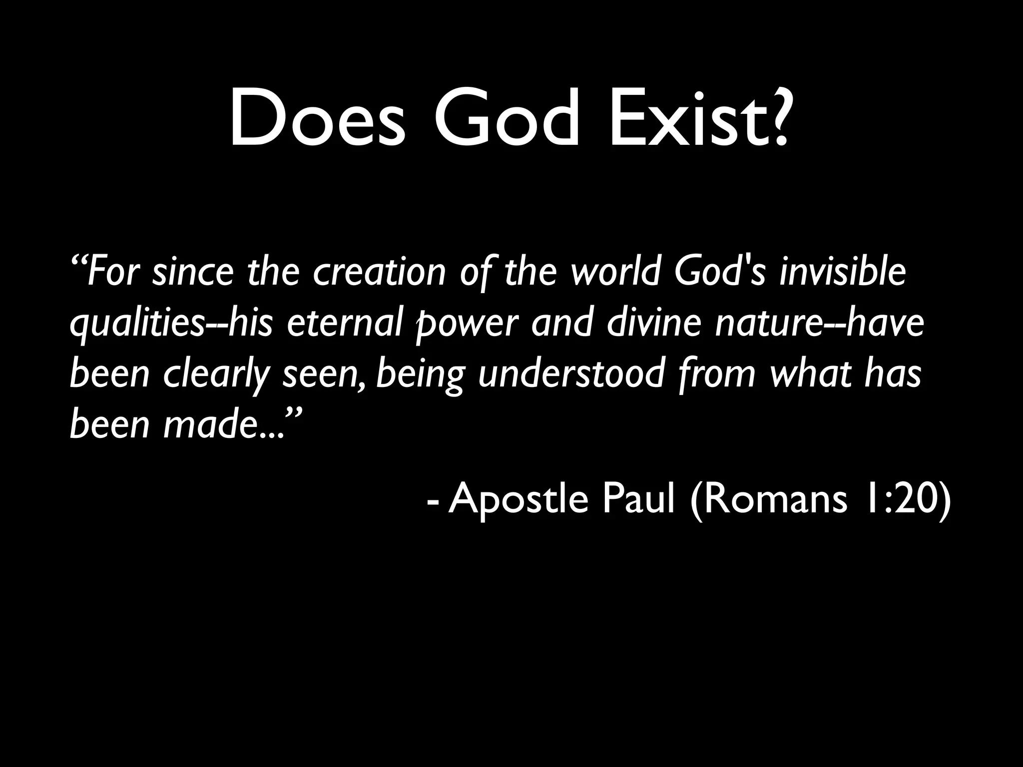 Does God Exist? | PPT