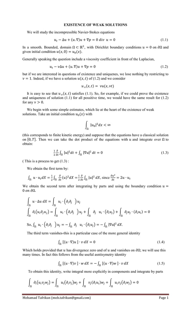 Existence of weak solutions | PDF | Web Development | Internet