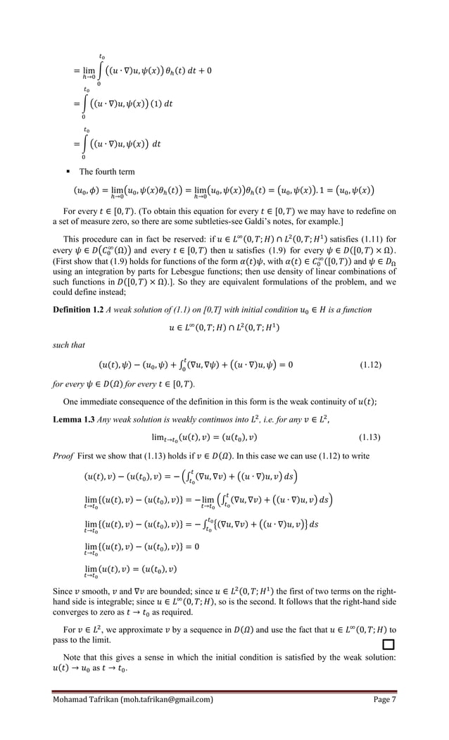 Existence of weak solutions | PDF