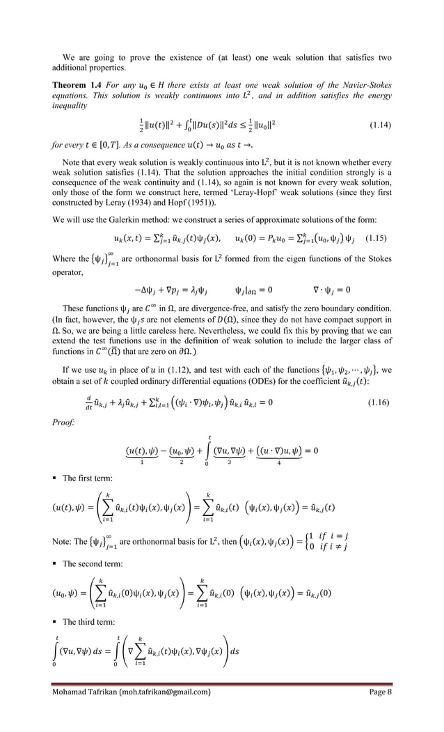 Existence of weak solutions | PDF