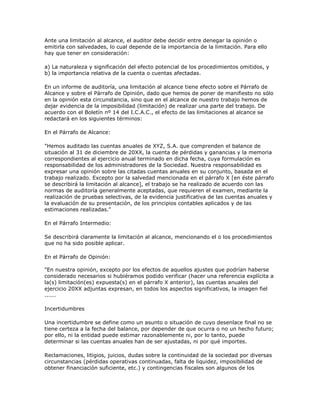 pueblo Guau Trascendencia informe auditoria salvedades nuestra Agencia de viajes Soldado