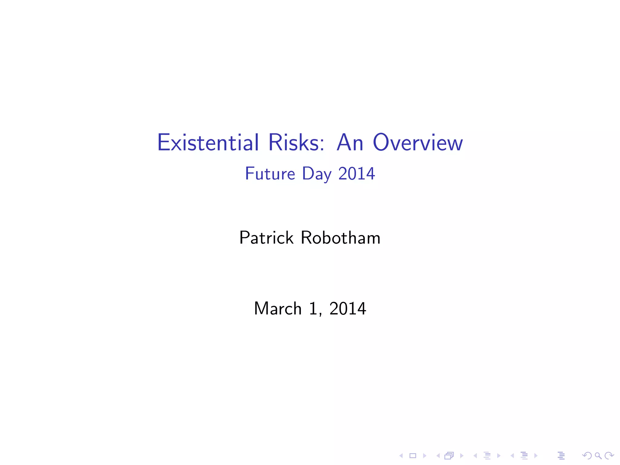 Existential risks-overview | PDF