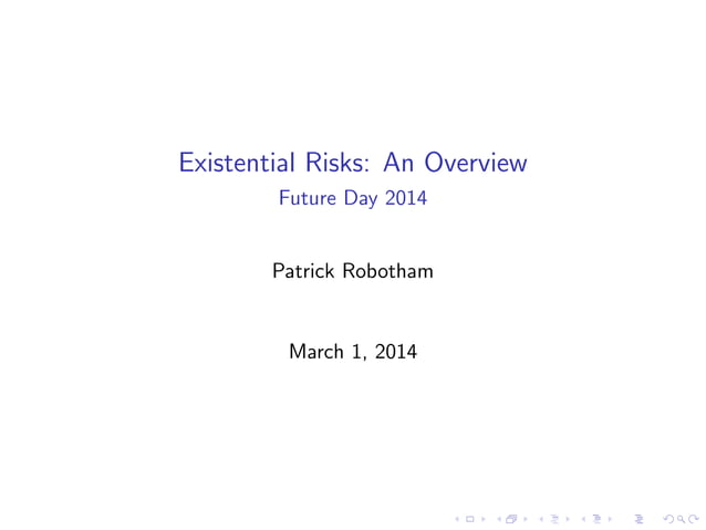 Existential risks-overview | PDF