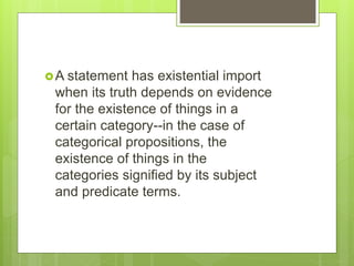 Existential import in logic | PPT