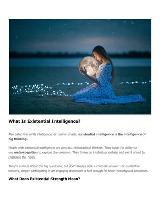 Existential intelligence | PDF