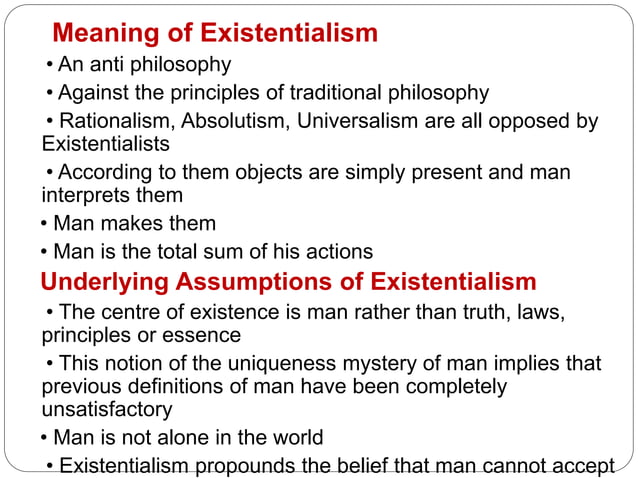 Existentialism | PPTX | Secondary Education | Education
