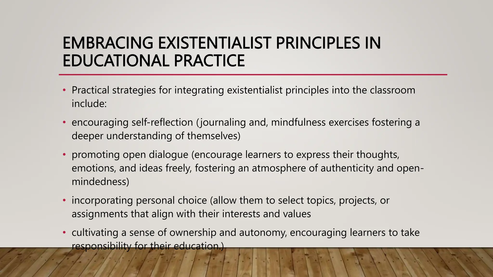 Existentialism theory in Education pdgepptx | PPTX