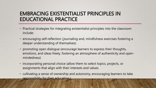 Existentialism theory in Education pdgepptx | PPTX