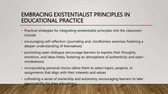 Existentialism theory in Education pdgepptx | PPTX