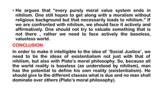 Existentialism, gives a brief description about the topic | PPT