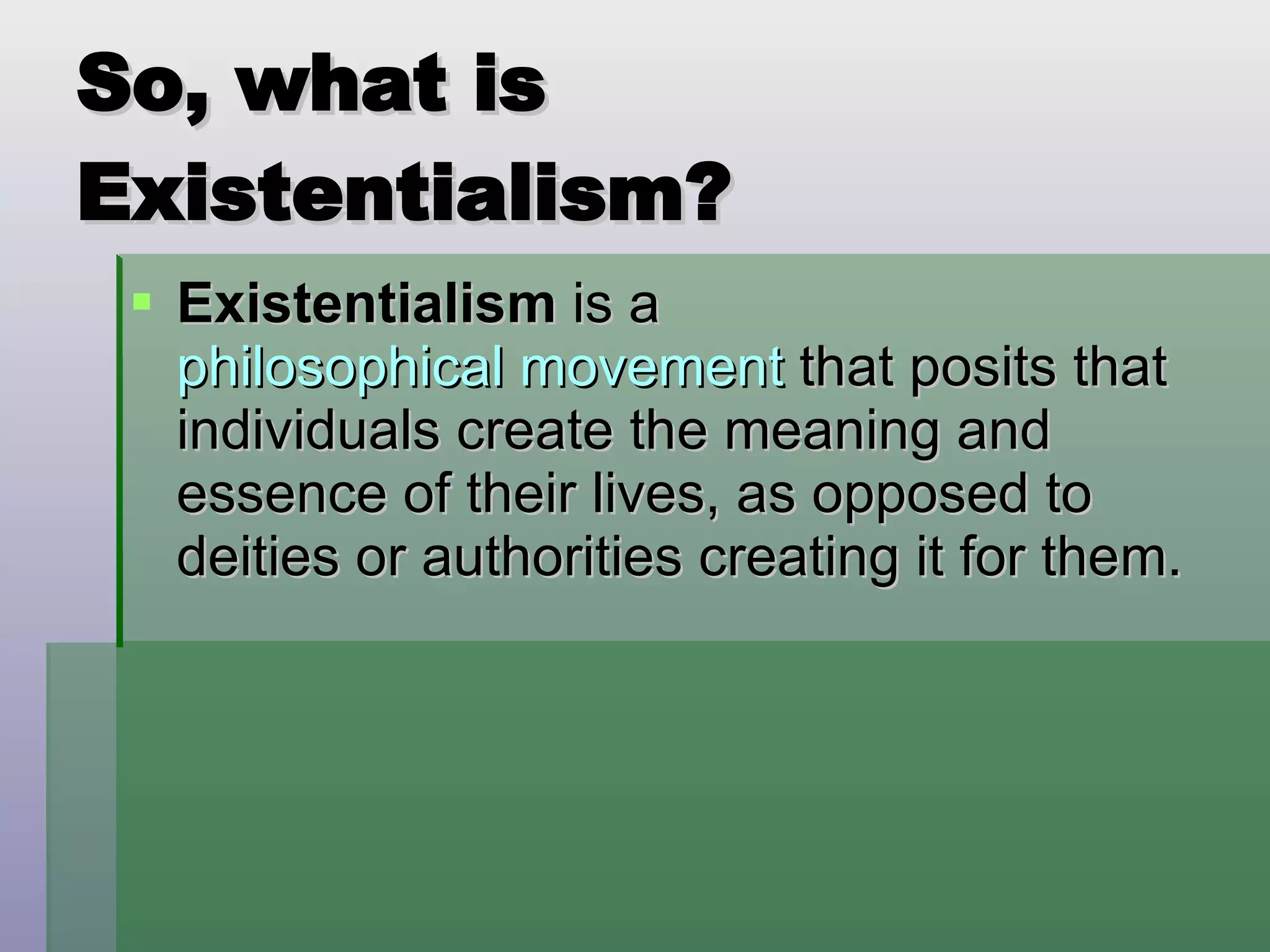 Existentialism A Philosophy | PPT