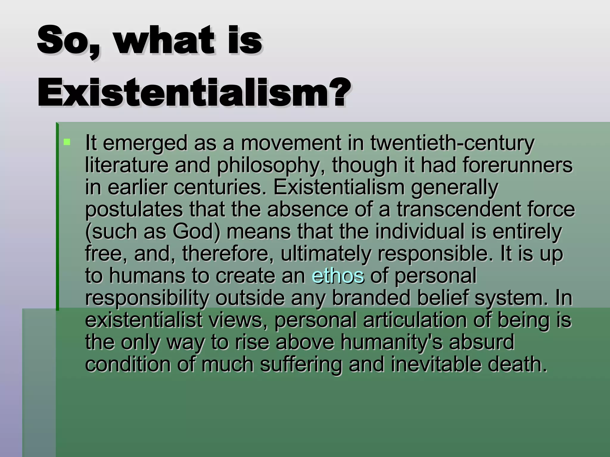 Existentialism A Philosophy | PPT
