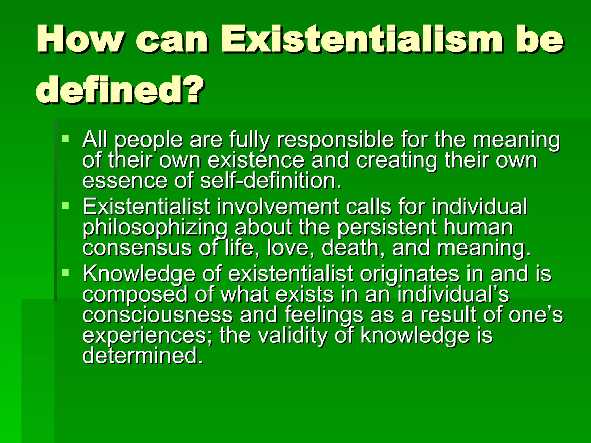 Existentialism A Philosophy | PPT