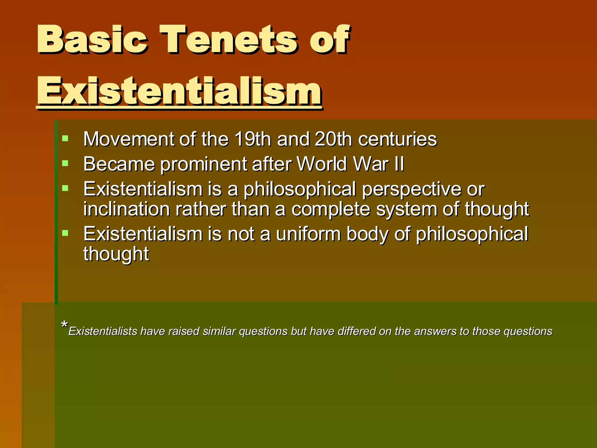 Existentialism A Philosophy | PPT