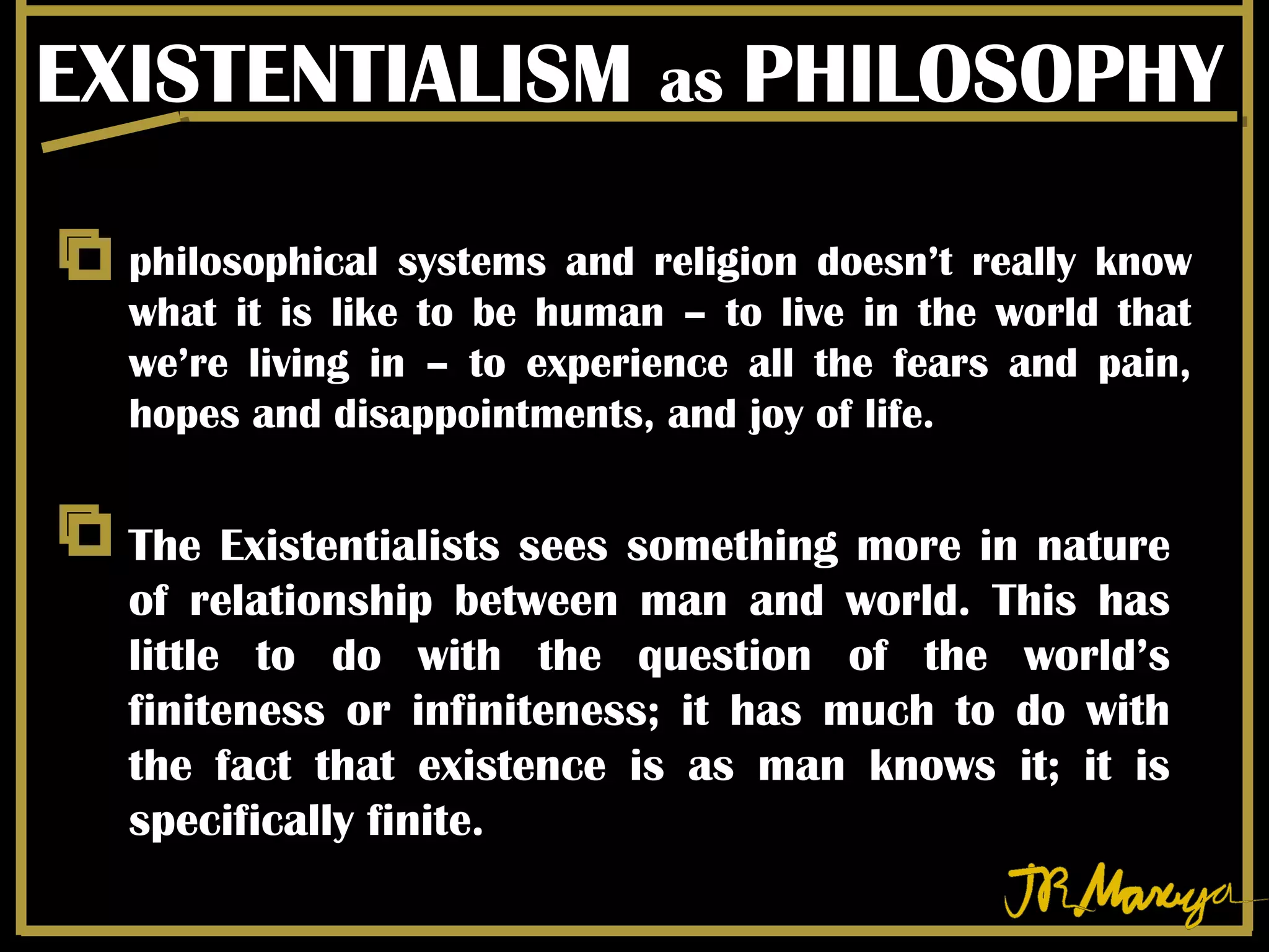 Existentialism: Its History, Proponents, and Classroom Implications | PPT