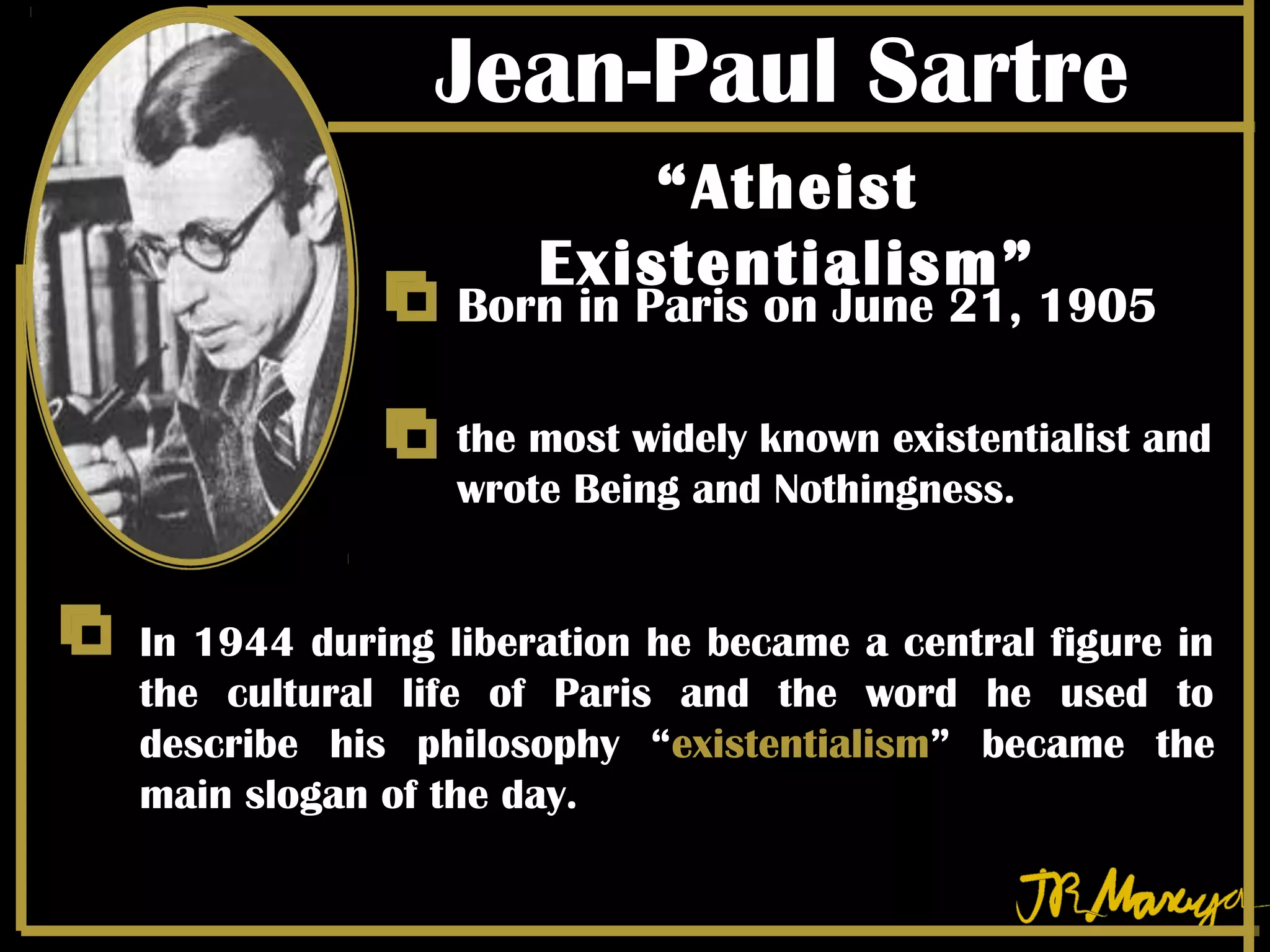 Existentialism: Its History, Proponents, and Classroom Implications | PPT