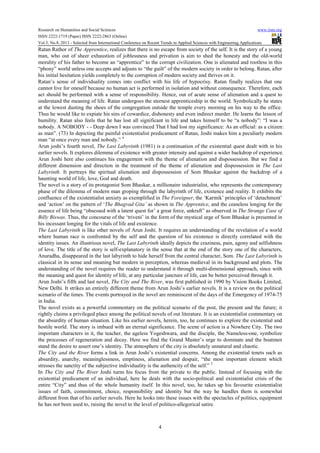 Existentialism in arun joshi’s novels | PDF