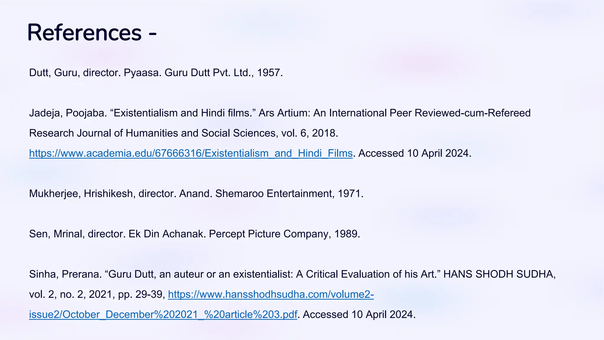 Existentialism In Bollywood Indian Cinema Pptx