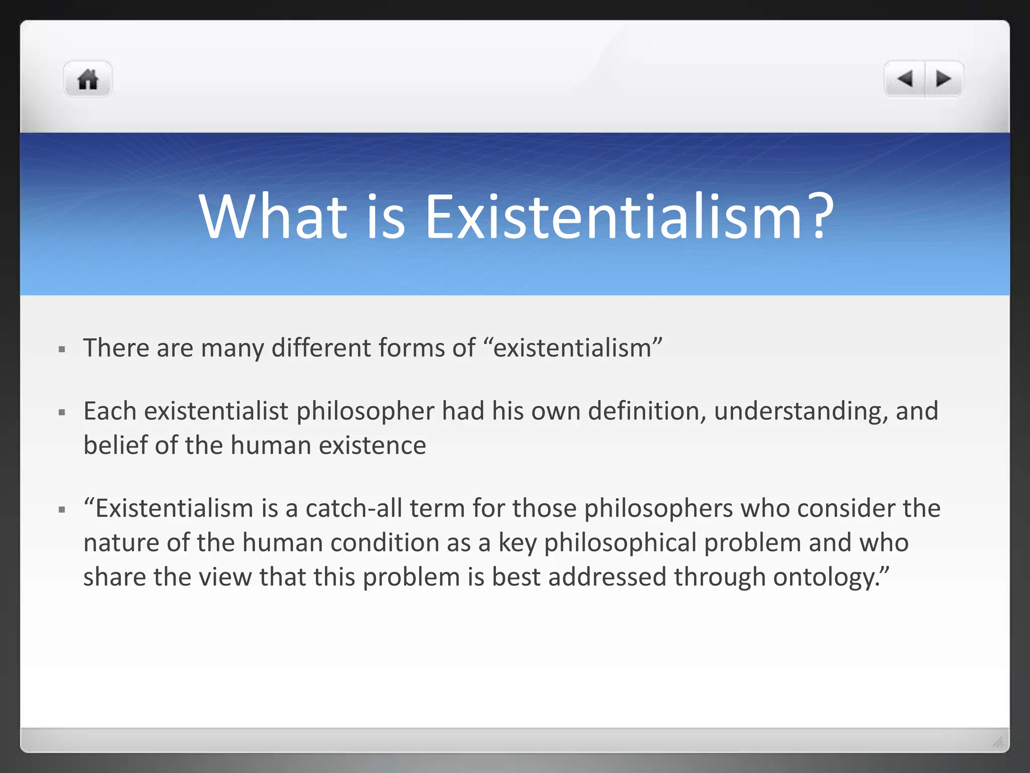 Existentialism By Taylor Schimbke & Karma French | PPTX