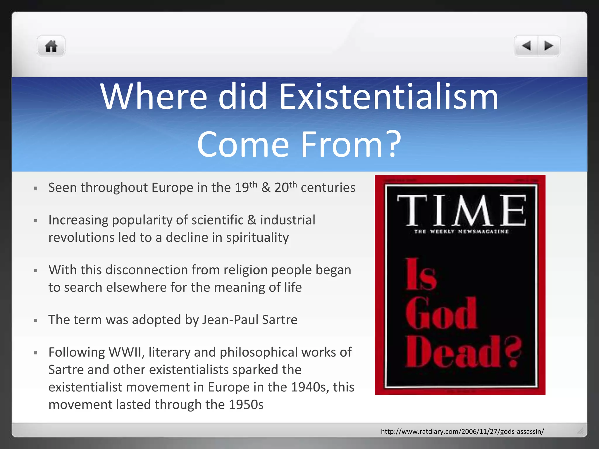 Existentialism By Taylor Schimbke & Karma French | PPTX