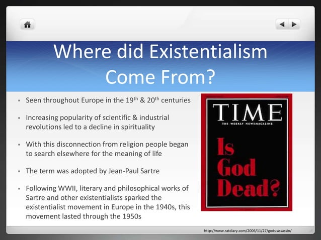 Existentialism By Taylor Schimbke & Karma French | PPTX