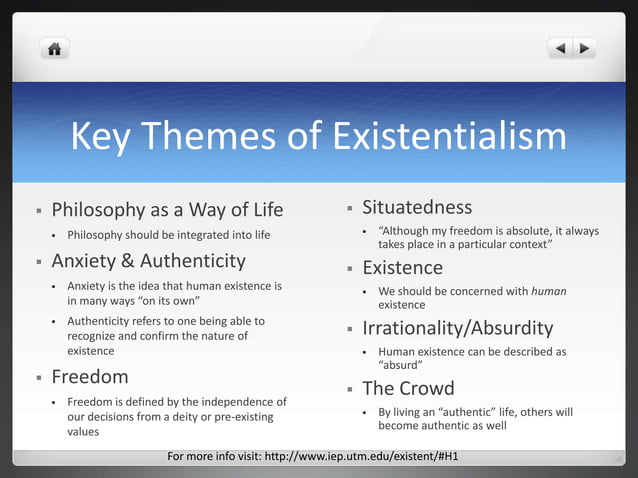 Existentialism By Taylor Schimbke & Karma French | PPTX