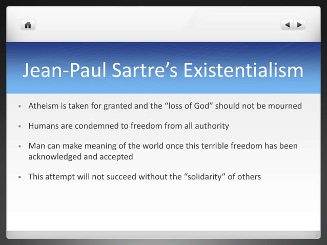 Existentialism By Taylor Schimbke & Karma French | PPTX