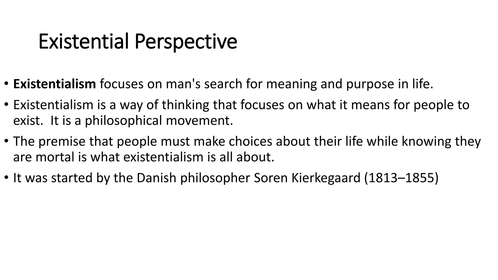 Existential perspective | PPTX