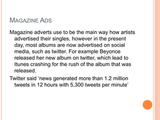 Existing Album Magazine Adverts | PPTX
