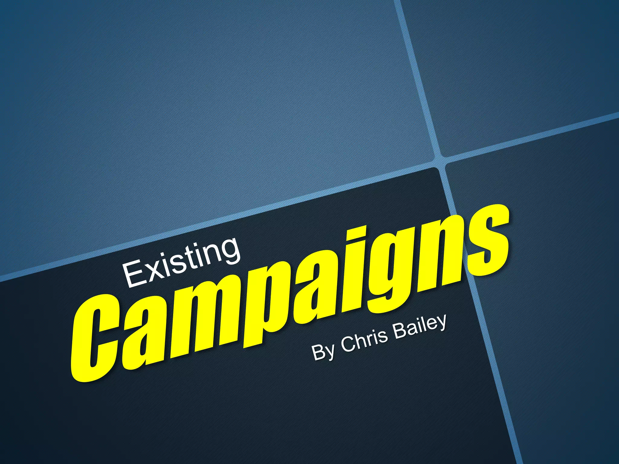 Existing Campaigns | PPTX