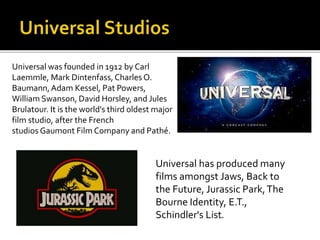 Existing Film Production Companies Research | PPTX