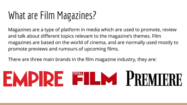 Existing Magazine Research | PPT