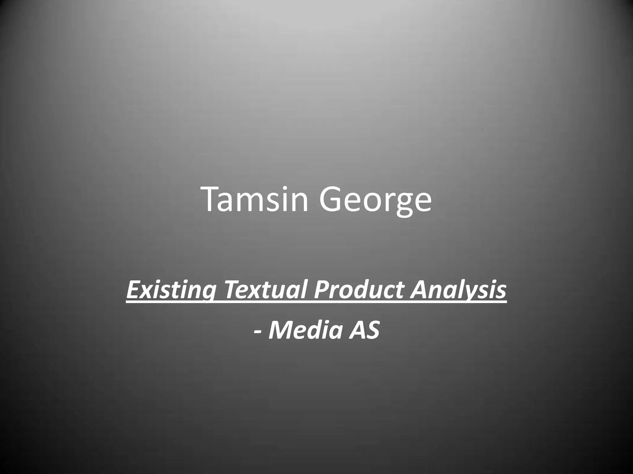 Media - Existing Product Analysis | PPTX