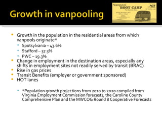 Existing Vanpool Universe - by Holly Morello - Potomac and Rappahannock ...