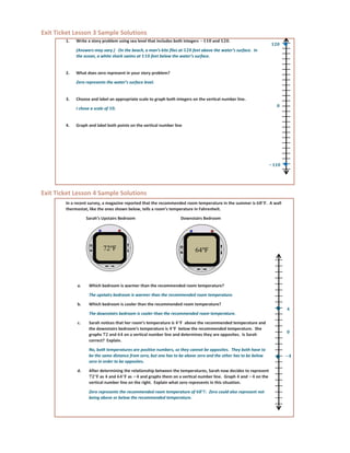 Exit ticket lessons 1 13 sample solutions | DOC