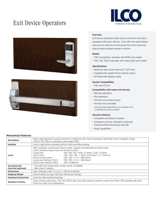 Exit device-operators | PDF