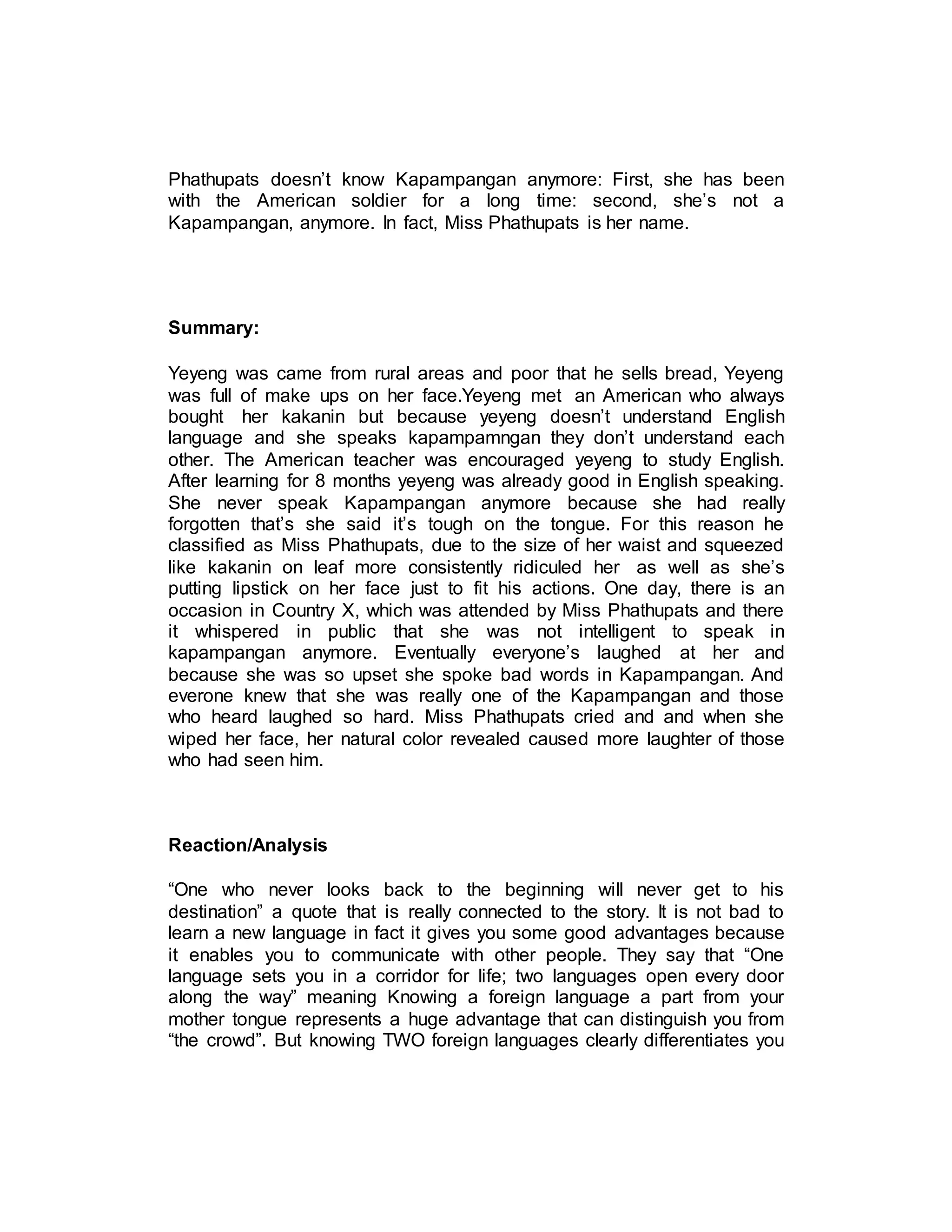 Exit assessment on miss pathupats | DOCX