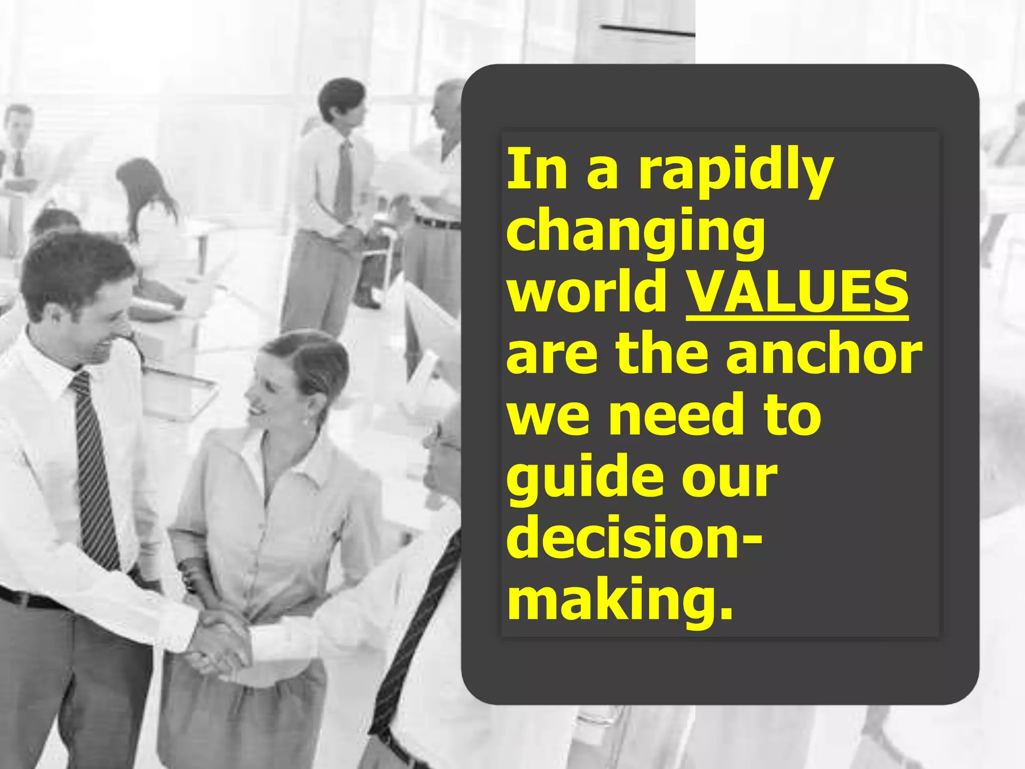 Building a values driven organisation | PPT